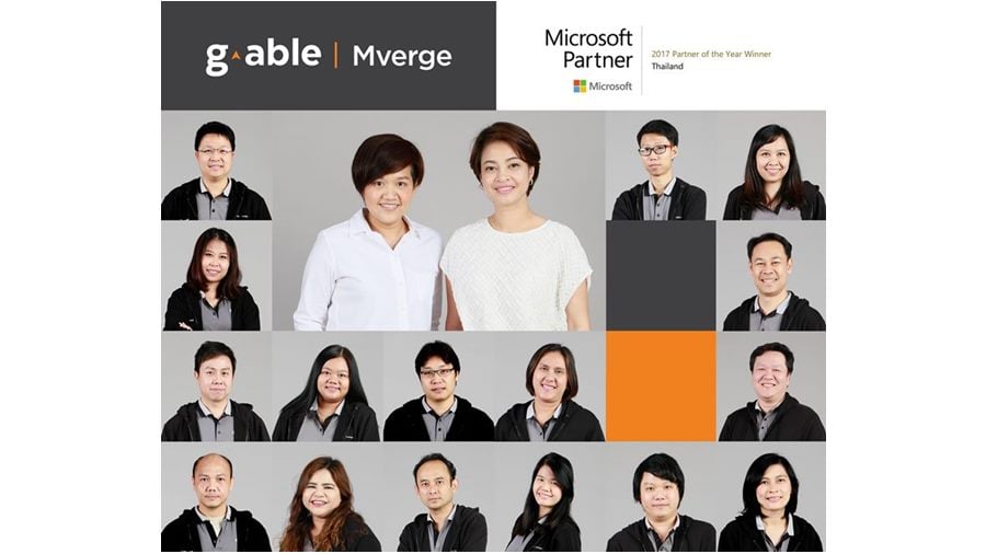 G-ABLE | Mverge ตอกย้ำคุณภาพด้วยรางวัล Microsoft Country Partner of the Year 2017 | Brand Inside