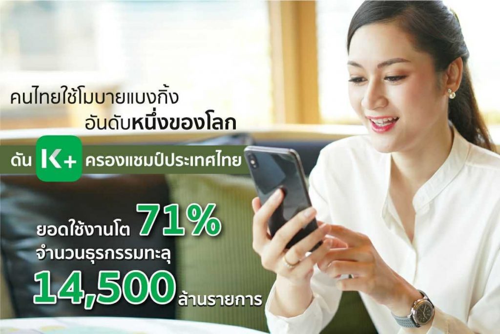 KBank เผยคนไทยใช้โมบายแบงกิ้งอันดับ 1 ของโลก K PLUS ครองแชมป์ธุรกรรม ...