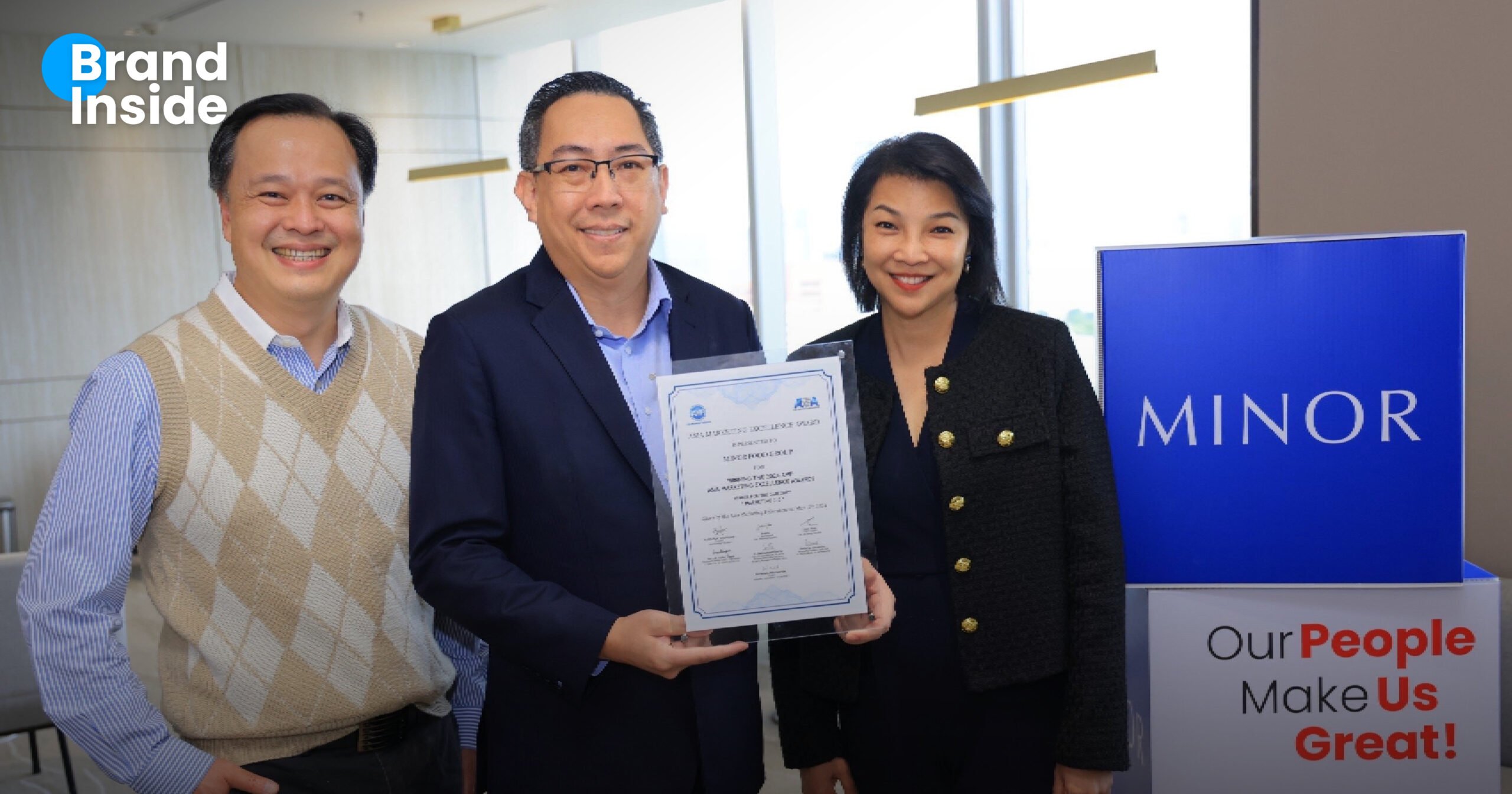 ‘ไมเนอร์ ฟู้ด’ คว้ารางวัล ‘สุดยอดการตลาด Marketing 3.0’