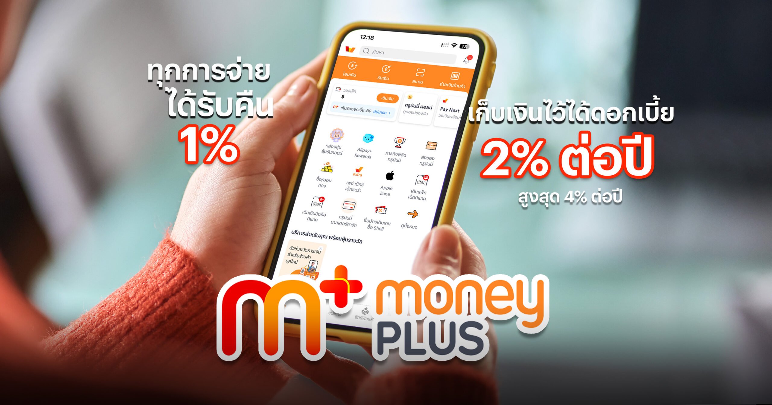 ทรูมันนี่จับมือ KKP เปิดตัว Money Plus: ทุกการจ่าย ได้คืน 1%