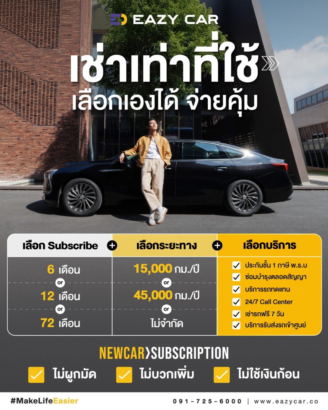 มีรถใช้ไม่ต้องซื้อ! รู้จัก Eazy Car ให้บริการ Car Subscription สบาย ...